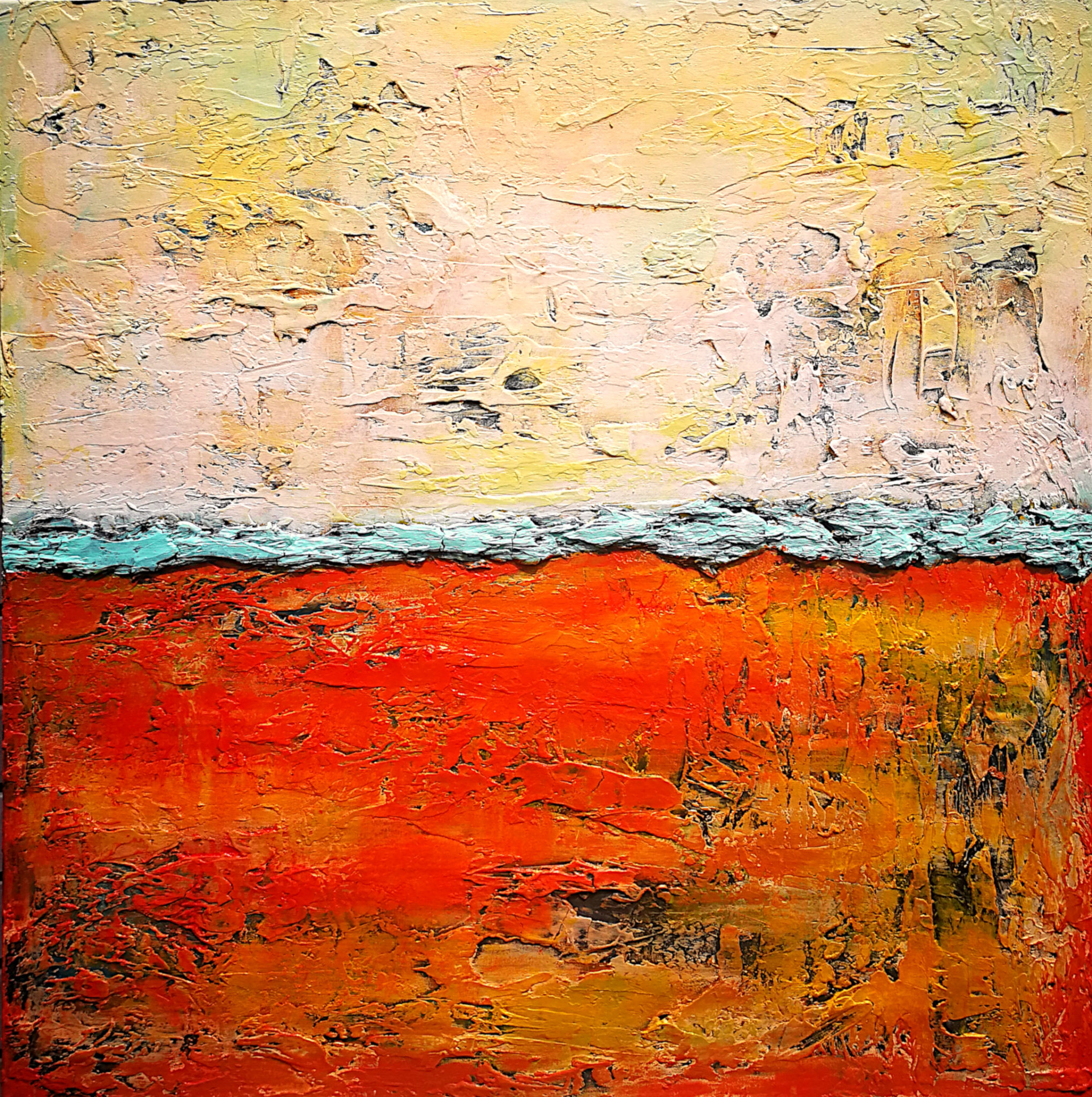 Give Take Textured Abstract Painting By Branisa Beric